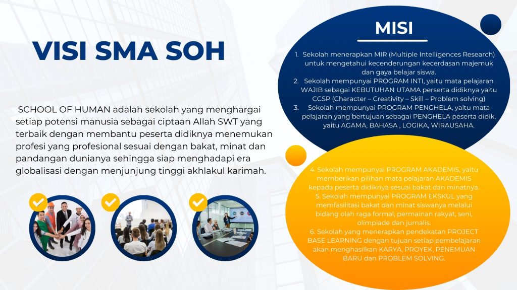 PROGRAM SMA – School of Human