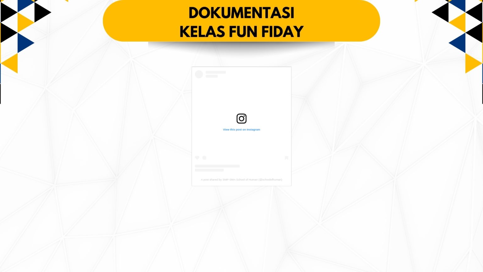PROGRAM SMA – School of Human